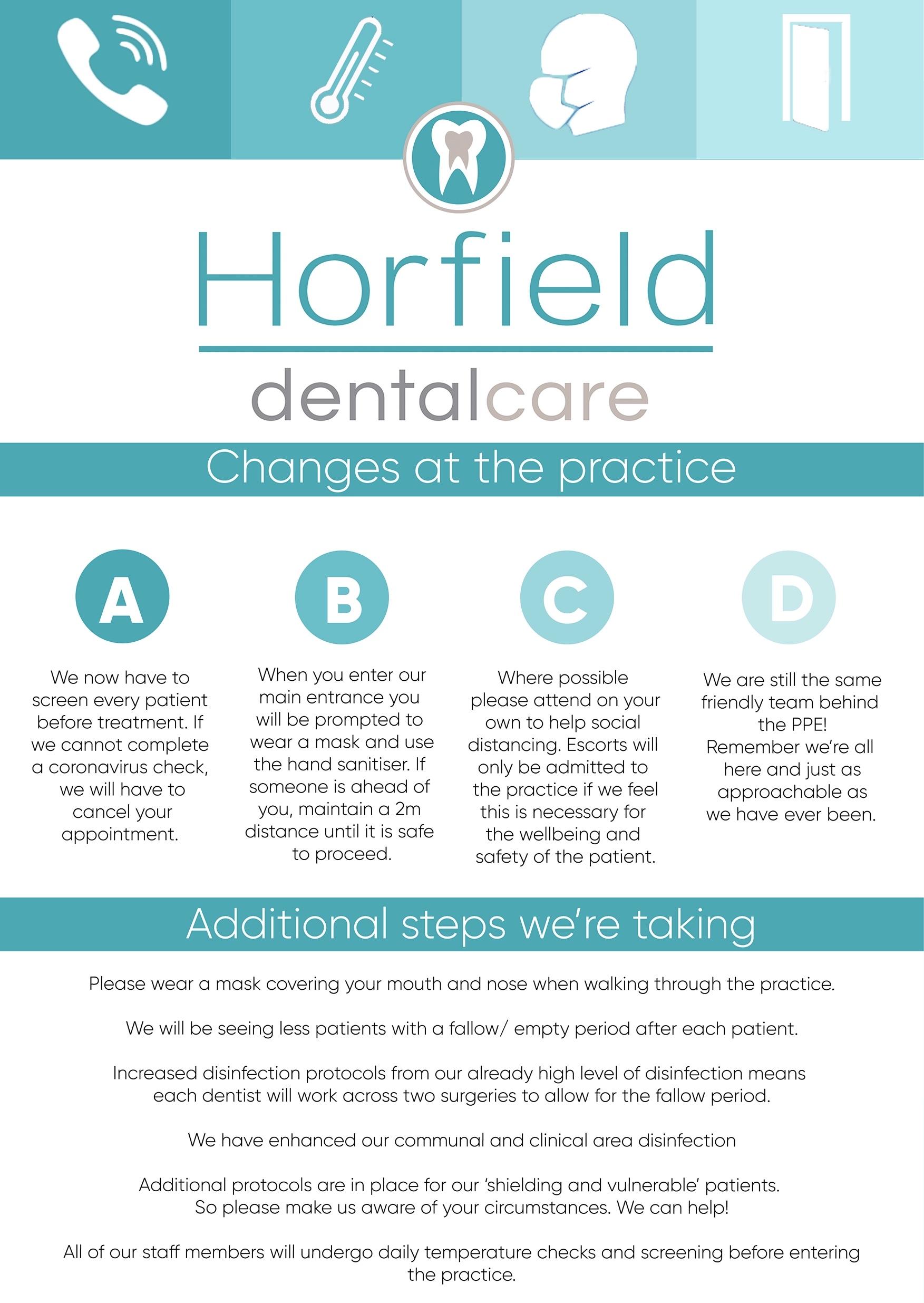 Our social distancing changes - Horfield Dental Care